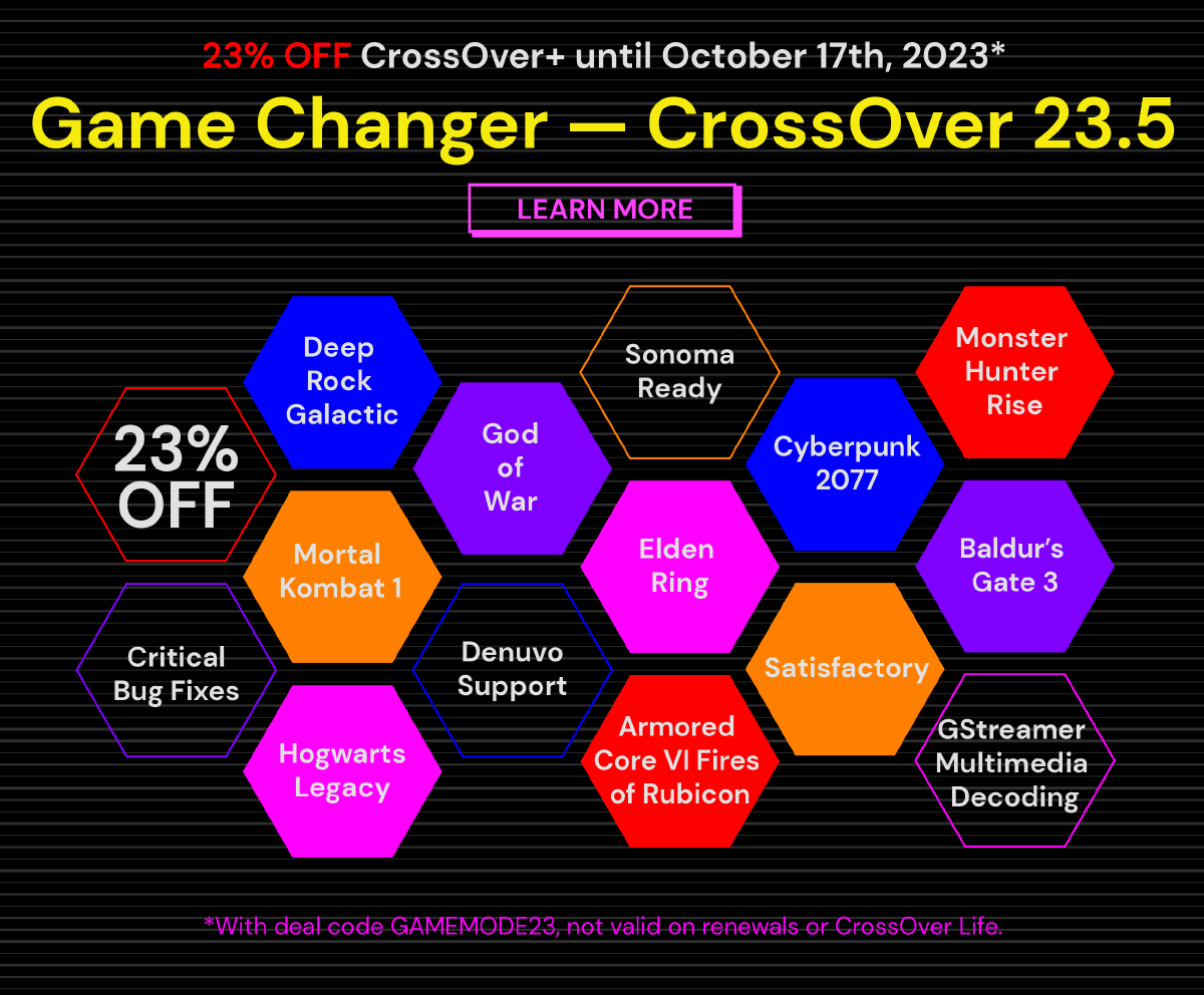 CrossOver Promotions | CodeWeavers