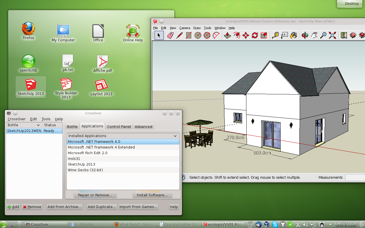 Will Trimble Sketchup 2013 run on Mac or Linux? | CodeWeavers