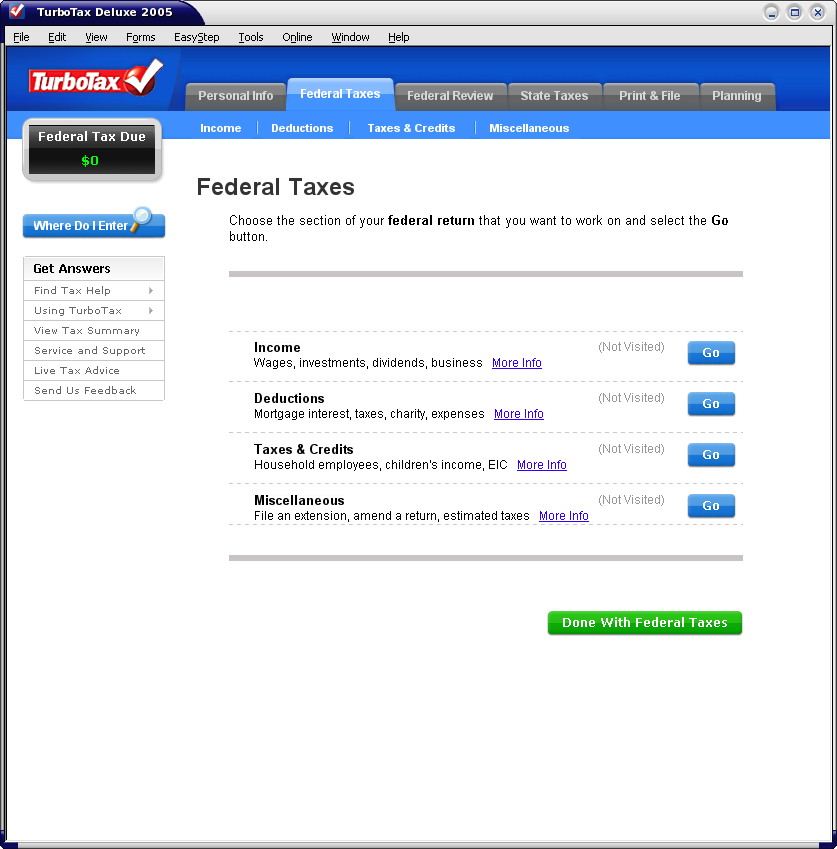 TurboTax 2003 | Compatibility Database | CodeWeavers