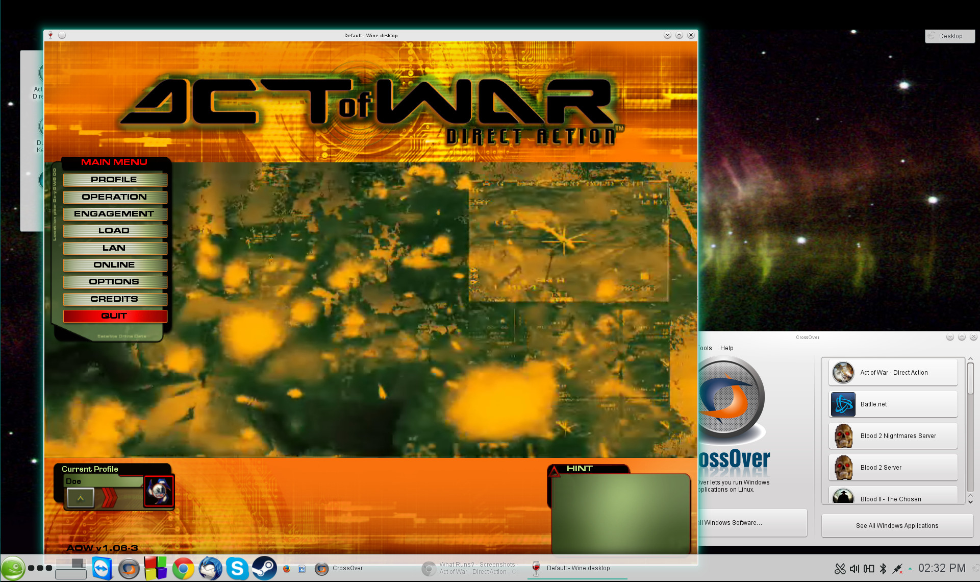 Will Act of War - Direct Action run on Mac or Linux? | CodeWeavers