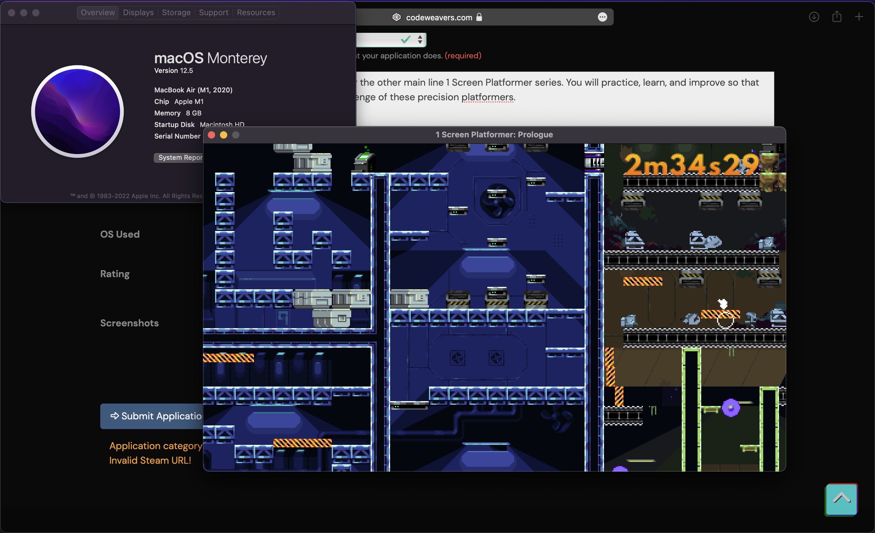 1 Screen Platformer: Prologue | Compatibility Database | CodeWeavers