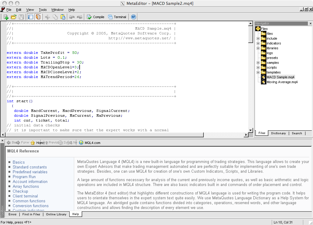 Media for MetaTrader 4 | CodeWeavers
