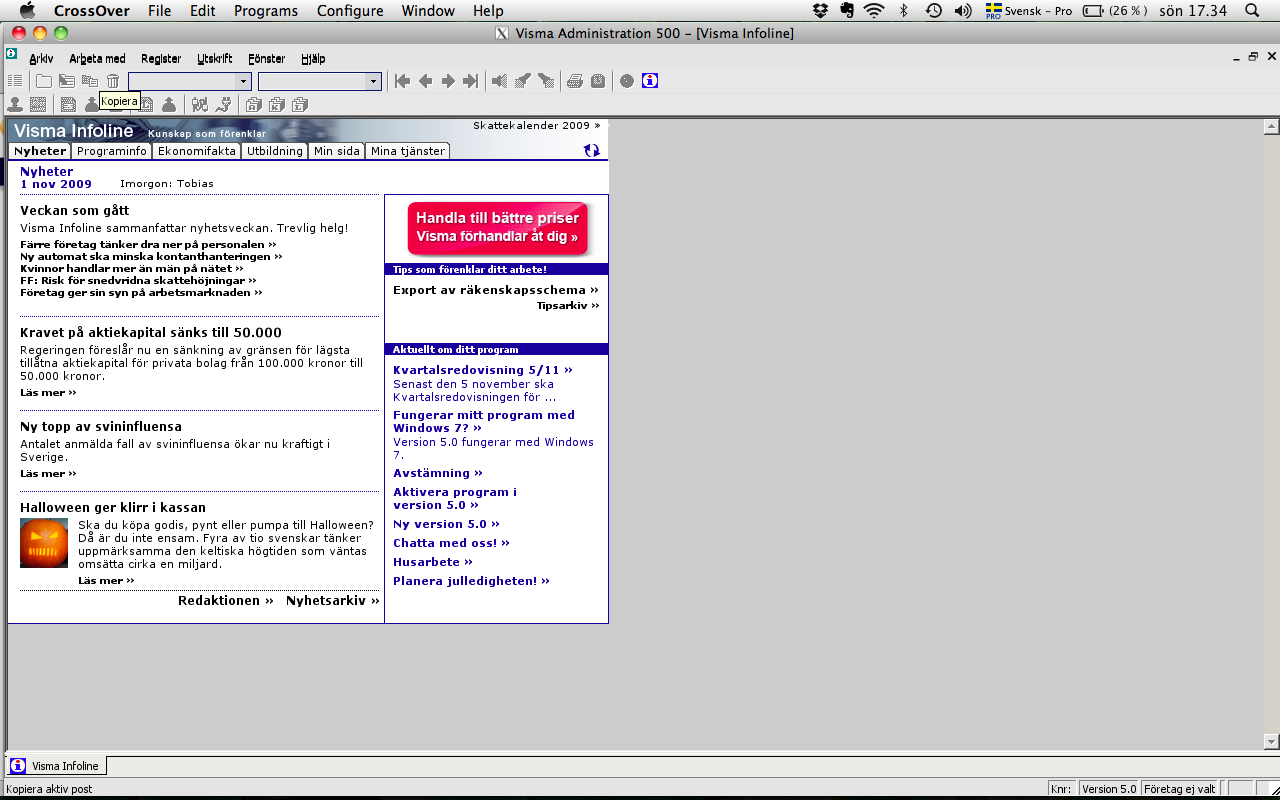 Will Visma Administration run on Mac or Linux? | CodeWeavers