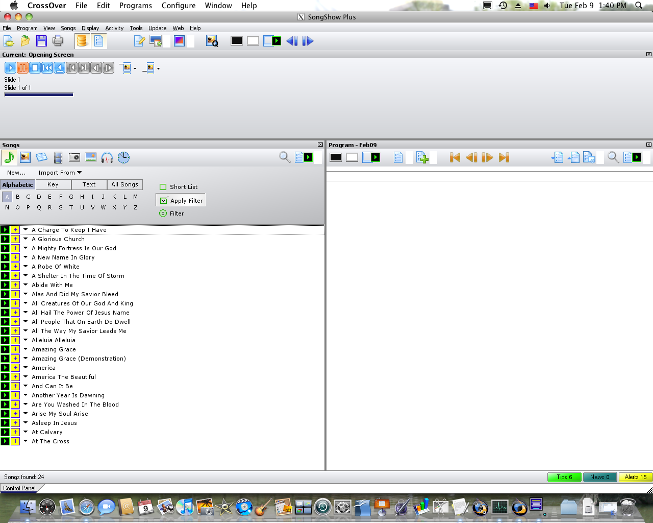 Will SongShow Plus run on Mac or Linux? | CodeWeavers