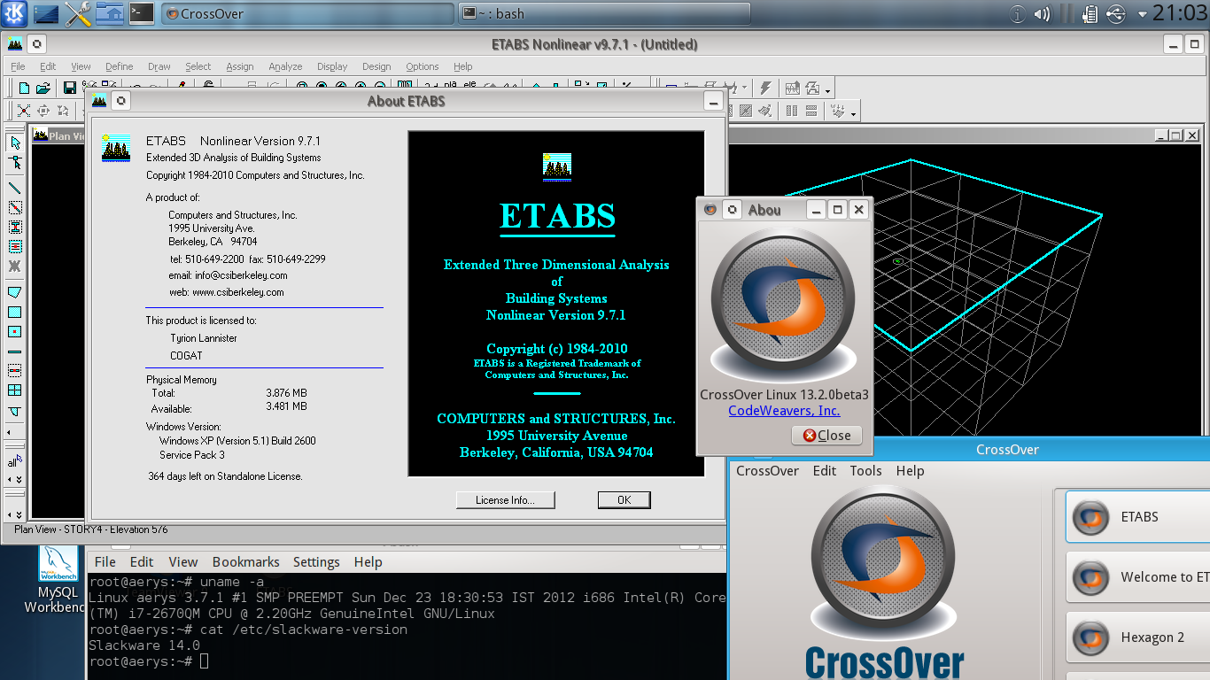 Will Etabs 9 run on Mac or Linux? | CodeWeavers