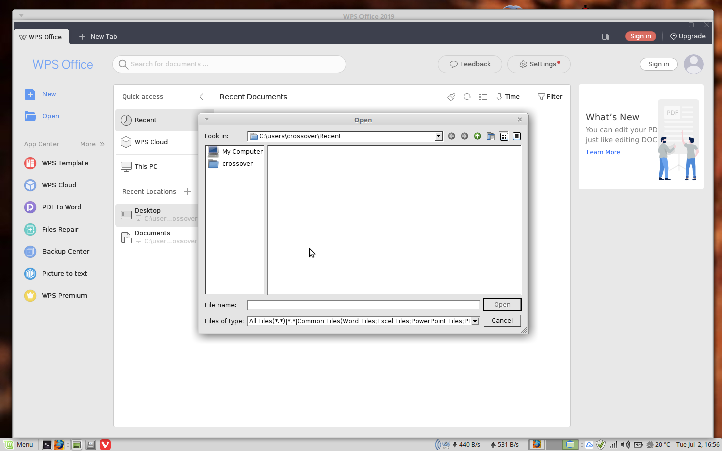 Will WPS Office 2019 run on Mac or Linux? | CodeWeavers