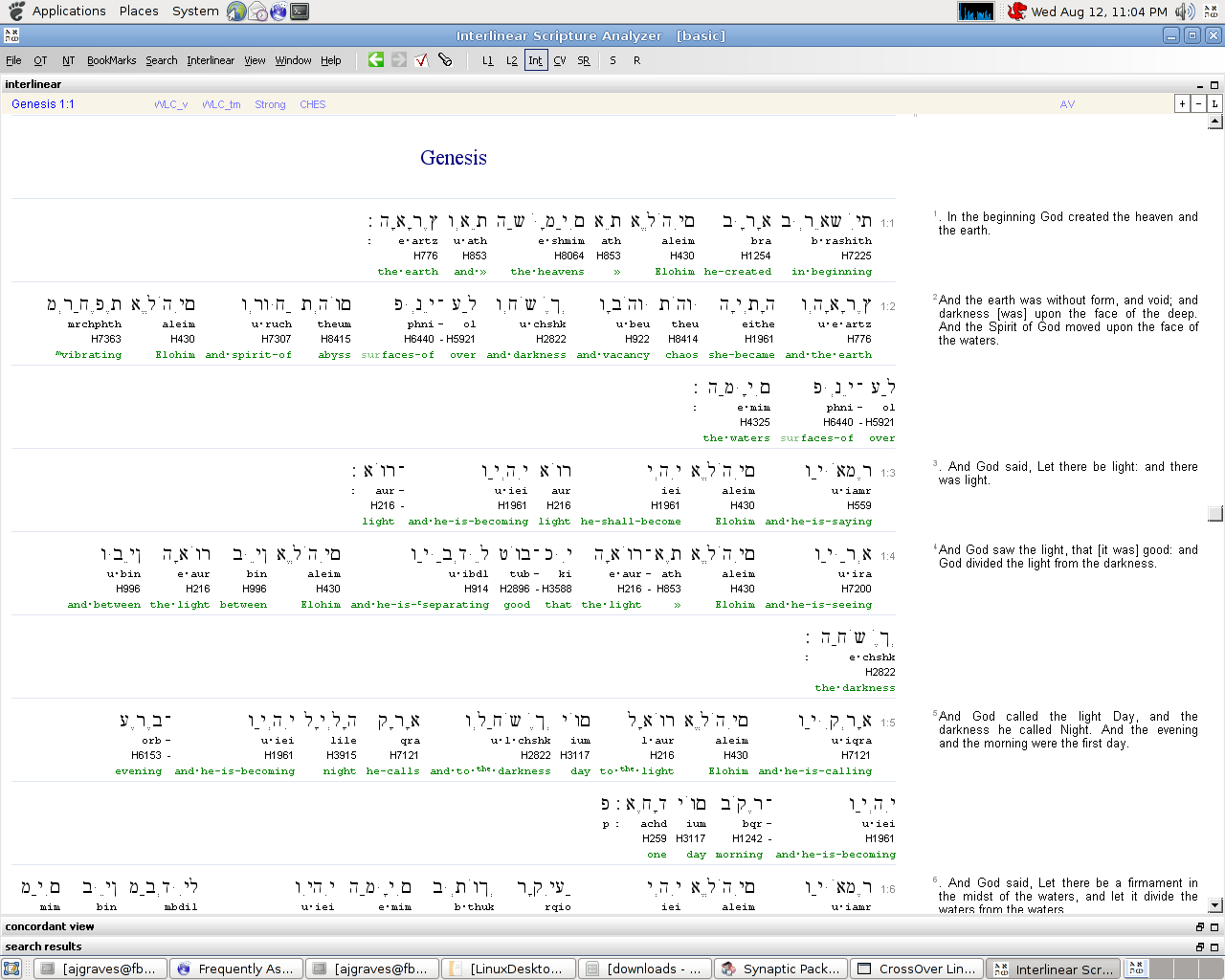 Will Interlinear Scripture Analyzer 2 run on Mac or Linux? | CodeWeavers